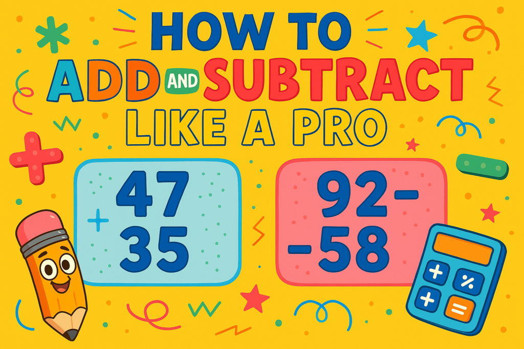 How to Add and Subtract Like a Pro - Lenara Learning